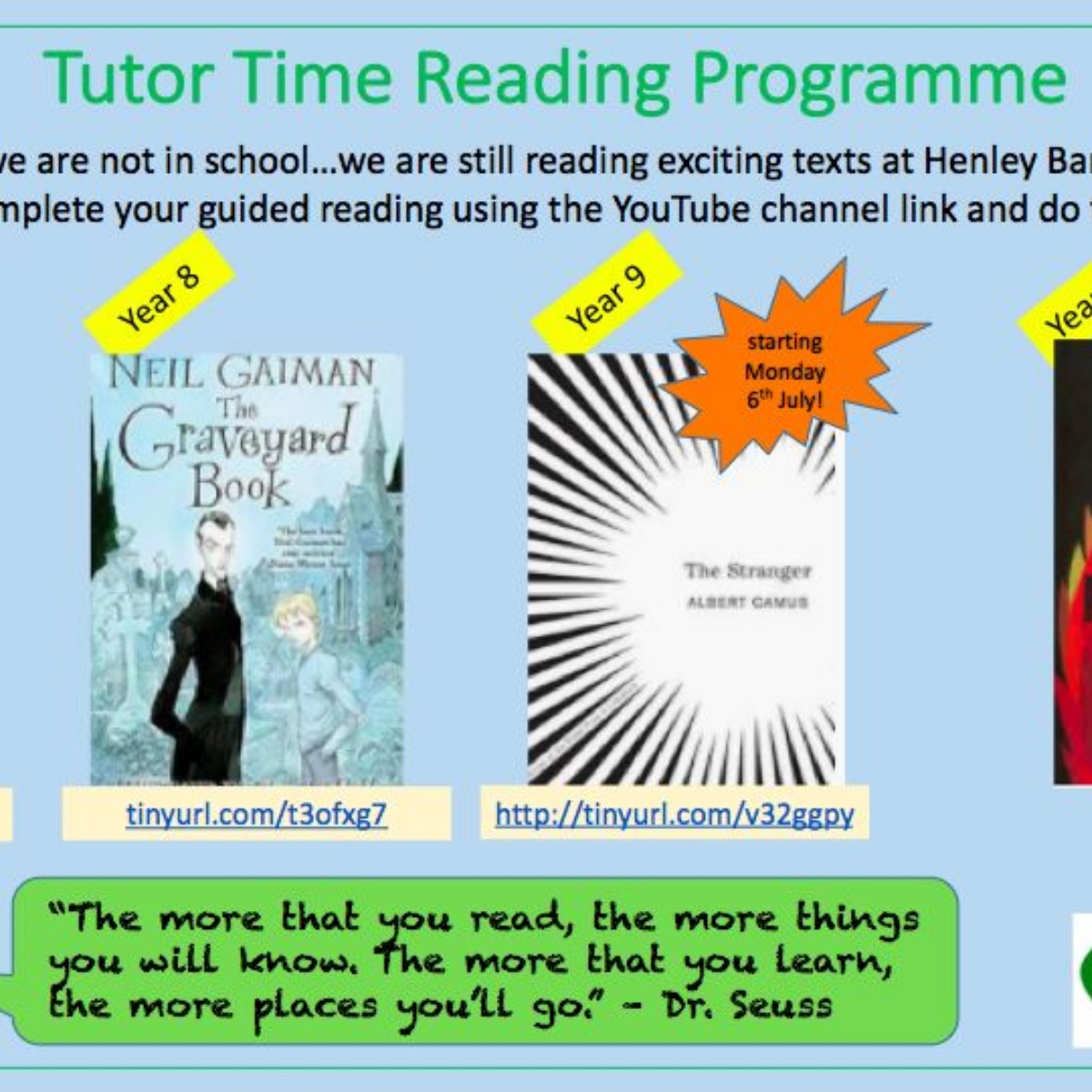 Henley Bank High School - Tutor Time Reading Programme